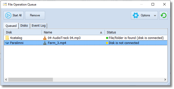 File Operation Queue
